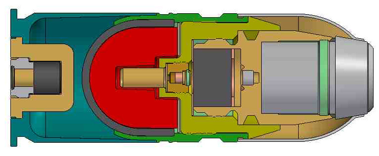 40x46mm ABHE-SD /Air-Burst Bouncing High-Explosive/ Grenade - Arcus JSC.